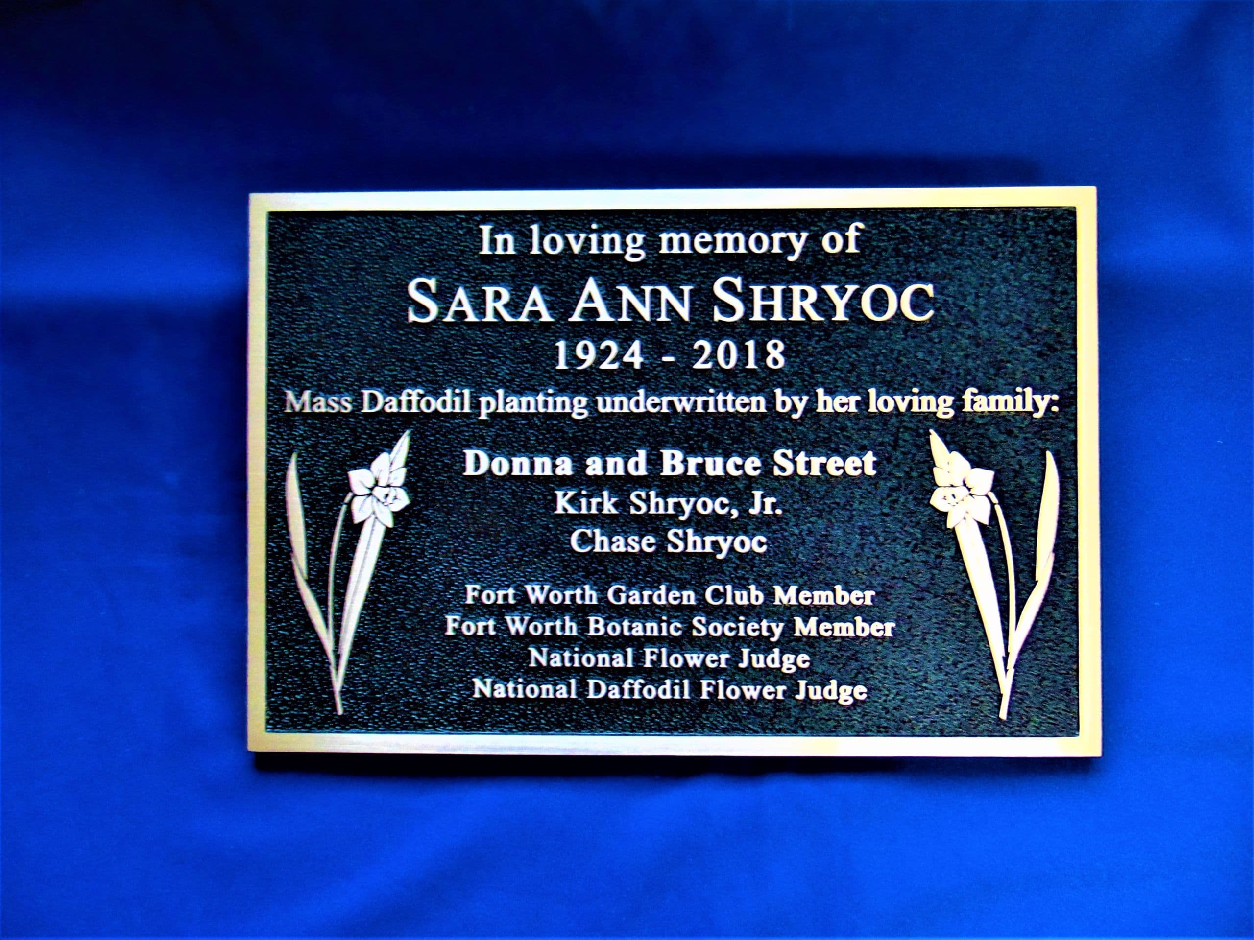 Memorial Plaque Gallery